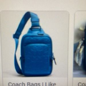Coach | Bags | Coach Track Pack In Signature Leather Blue Unisex | Poshmark